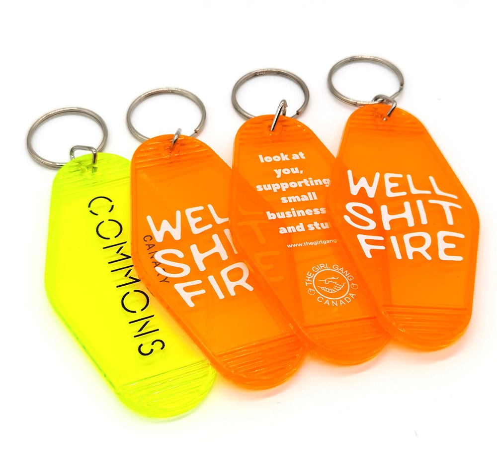 Custom motel keychain