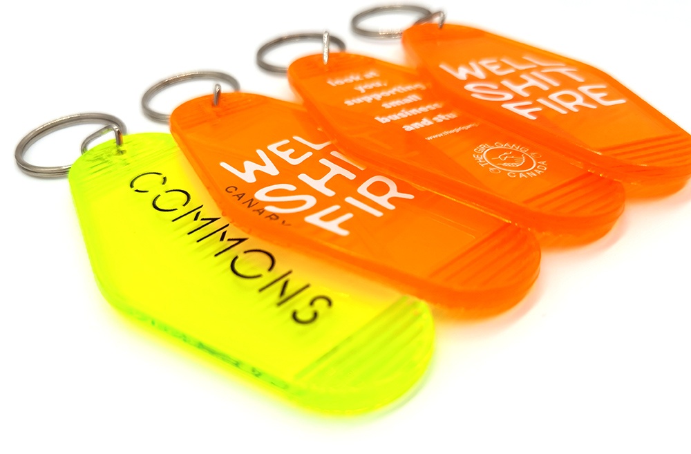 Custom motel keychain