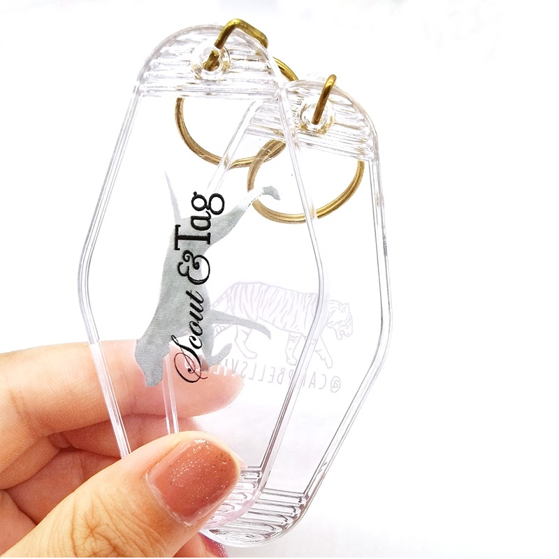 Custom motel keychain