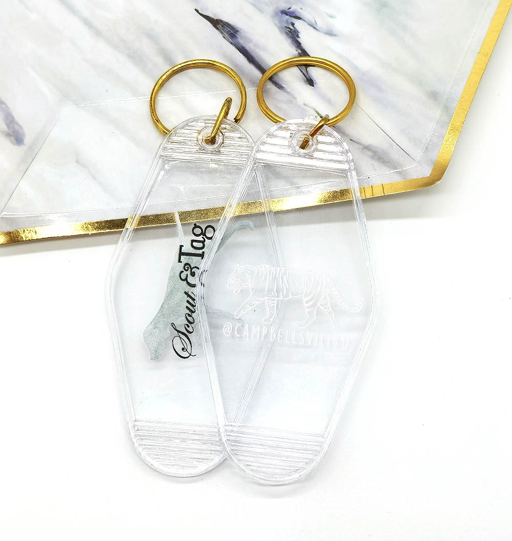 Custom motel keychain